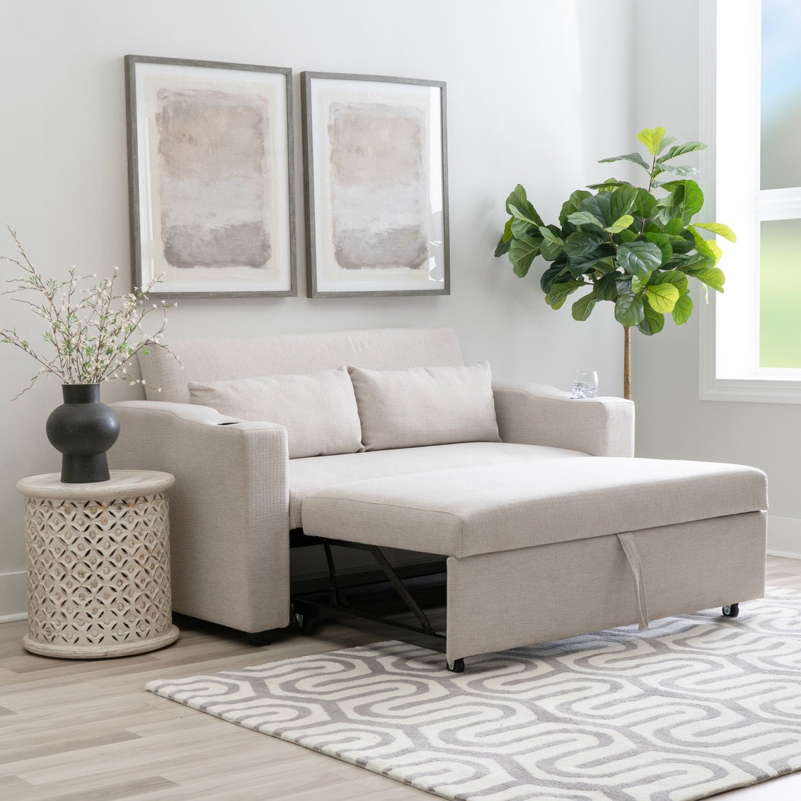 Loren Grey Sofa Sleeper by Powell Linon offers Convertibility and ...